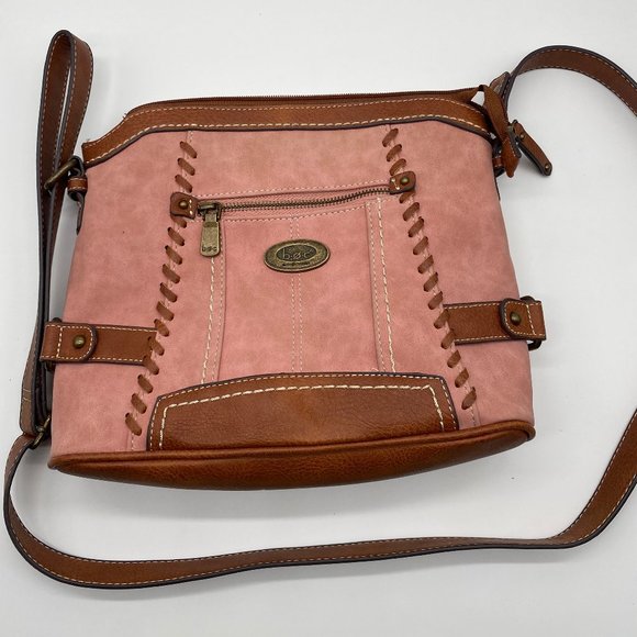 boc | Bags | Js Euc Womens Boc Born Concept Pink Brown Leather Purse ...
